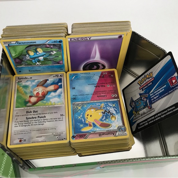 Pokemon | Toys | Pokmon Cards Lot Of 25 Cards With A Metal Box | Poshmark